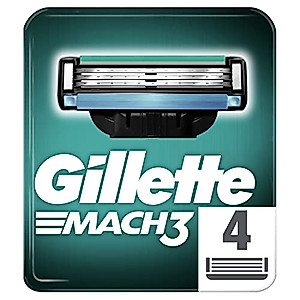 Gillette Mach3 Razor Refill Blades for Men, Packaging May Vary, Fresh, 4 Count