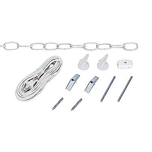 Aspen Creative White 21033 Swag Light, 12 ft Chain