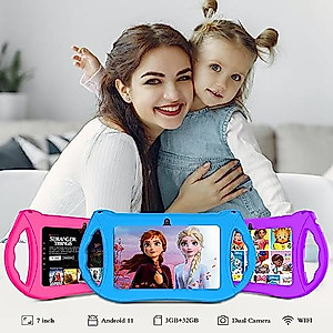 RliyOliy Kids Tablet, 7 inch Tablet for Kids, Android 11 Tablet, 3GB RAM 32GB ROM Toddler Tablet with Bluetooth, WiFi, GMS, Parental Control, Dual Camera, Shockproof Case, Educational, Games