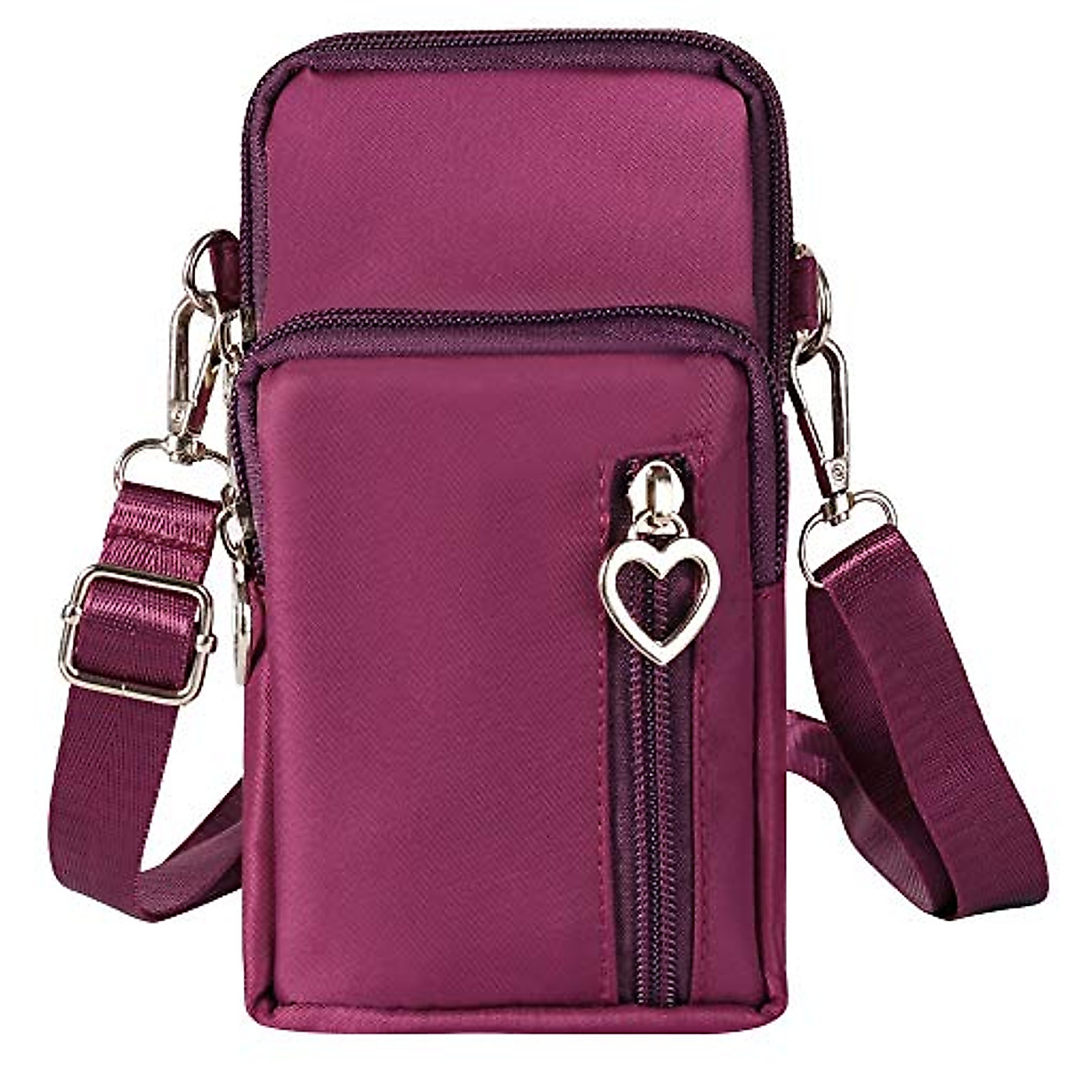 Women Roomy Pouch Small Crossbody Phone Bag Wrist Purse for Samsung Galaxy S22 Ultra S21 Ultra S22+ S20+ 5G S20 Ultra A02 A03s A03 A13 A53s A53 Moto G Stylus G Power BLU F91 G91 Max (Purple)