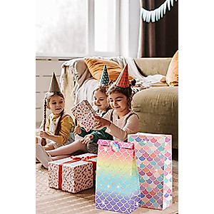 RELYRUNK Tie Dye Paper Treat Kids Party Favors Goodie Small Mini Bags, Christmas Halloween Goody Candy Gift Bags For Kids Birthday 30 Pcs