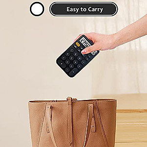 Standard Calculator 12 Digit,Desktop Large Display and Buttons,Calculator Black with Large LCD Display for Office,School, Home & Business Use,Automatic Sleep(Black)