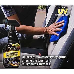 Milwaukee Muscle - Auto Car Interior Cleaner Detailer Spray - 24 Fl Oz - For Cars, Bikes, Boats - Cleaner and Conditioner For Leather, Vinyl, Plastics, Screens - Upholstery Protectant Detailing Spray