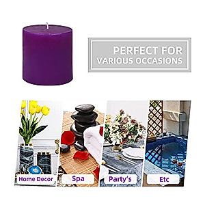 Zest Candle Pillar Candle, 3 by 3-Inch, Purple
