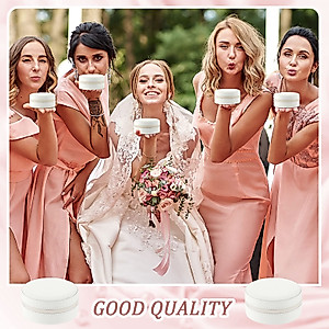 12 Pcs Travel Jewelry Case Bridesmaid Gift Boxes Jewelry Travel Organizer Small Round Jewelry Box Mini Storage Box(White)