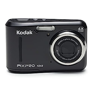 Kodak PIXPRO FZ45 Friendly Zoom Digital Camera (Black) Bundle with 32GB SD Memory Card, Camera Accessory Kit, and AAA Batteries (4-Pack) (4 Items)