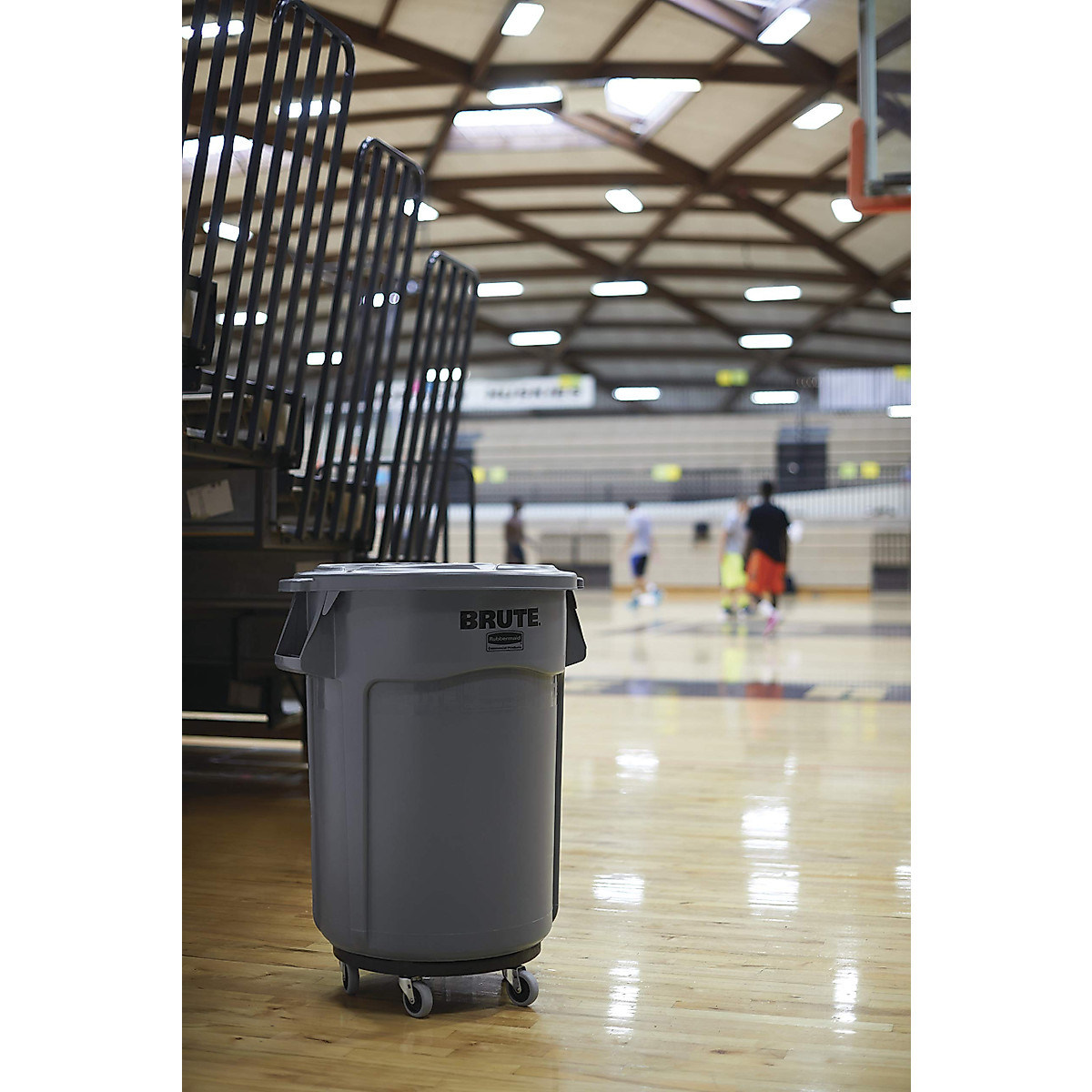 Rubbermaid Commercial Products BRUTE Heavy-Duty Trash/Garbage Can Lid, Gray, Compatible with 55-Gallon BRUTE Container, Pack of 3