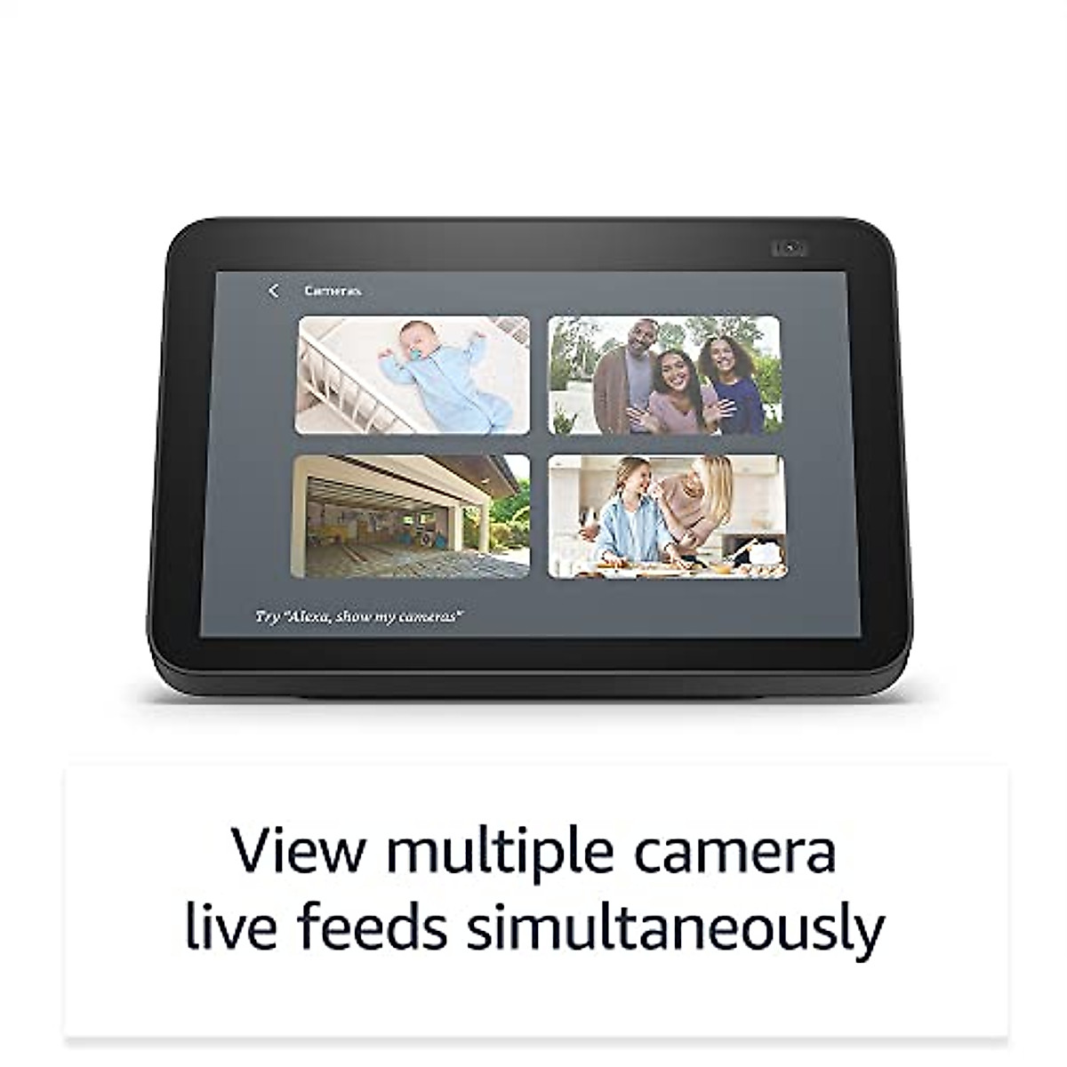 Echo Show 8 (2nd Gen, 2021 release) - Glacier White bundle with Blink Mini