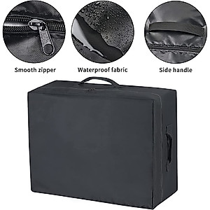 Tri-Fold Mattress Carry Case Bag Waterproof Foldable Memory Foam Narrow Twin Mattress Cases Mattress Cover Sturdy Carrying Storage Bags for 4-6in Queen Tri-Fold Guest Bed Mattress 32.5x16x27.5in