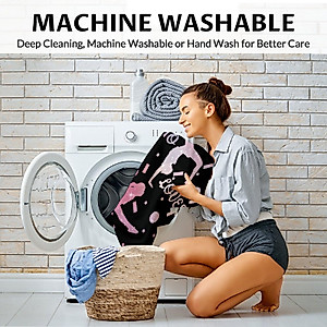 Personalized Gymnastics Blanket with Name - Soft, Fuzzy & Warm - 40"x50" Small Blanket for Couch, Sofa - Black Sports Throw Gifts for Girls