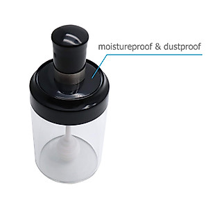 Excelity Honey Jar with Dipper and Lid Clear Glass Container for Storing and Dispensing Honey