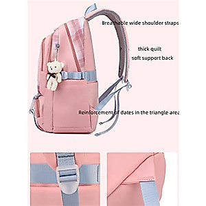 School Backpack for Women, Travel Laptop Backpack Daypack Bookbag Large-capacity Lightweight Waterproof Bookbag