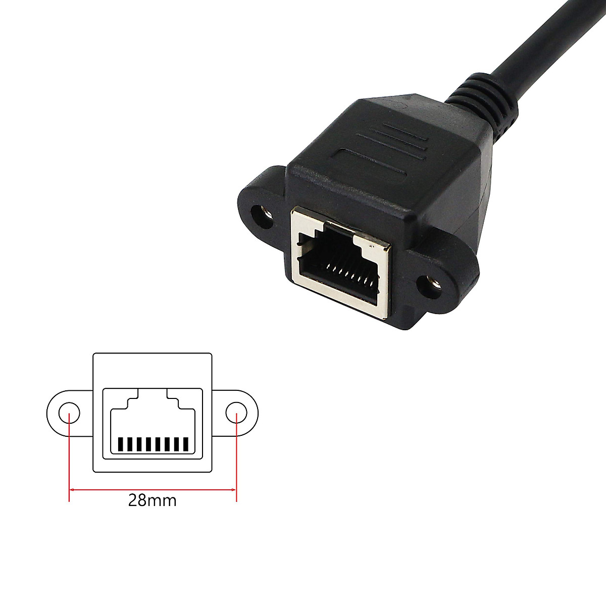 SinLoon RJ45 Ethernet Adapter Cable 90 Degree Upward Male to Famale Ethernet Switch Adapter Cable for CAT 5/CAT 6 LAN Ethernet Socket Connector Adapter Cat5 Cat6 Cable(Upward)