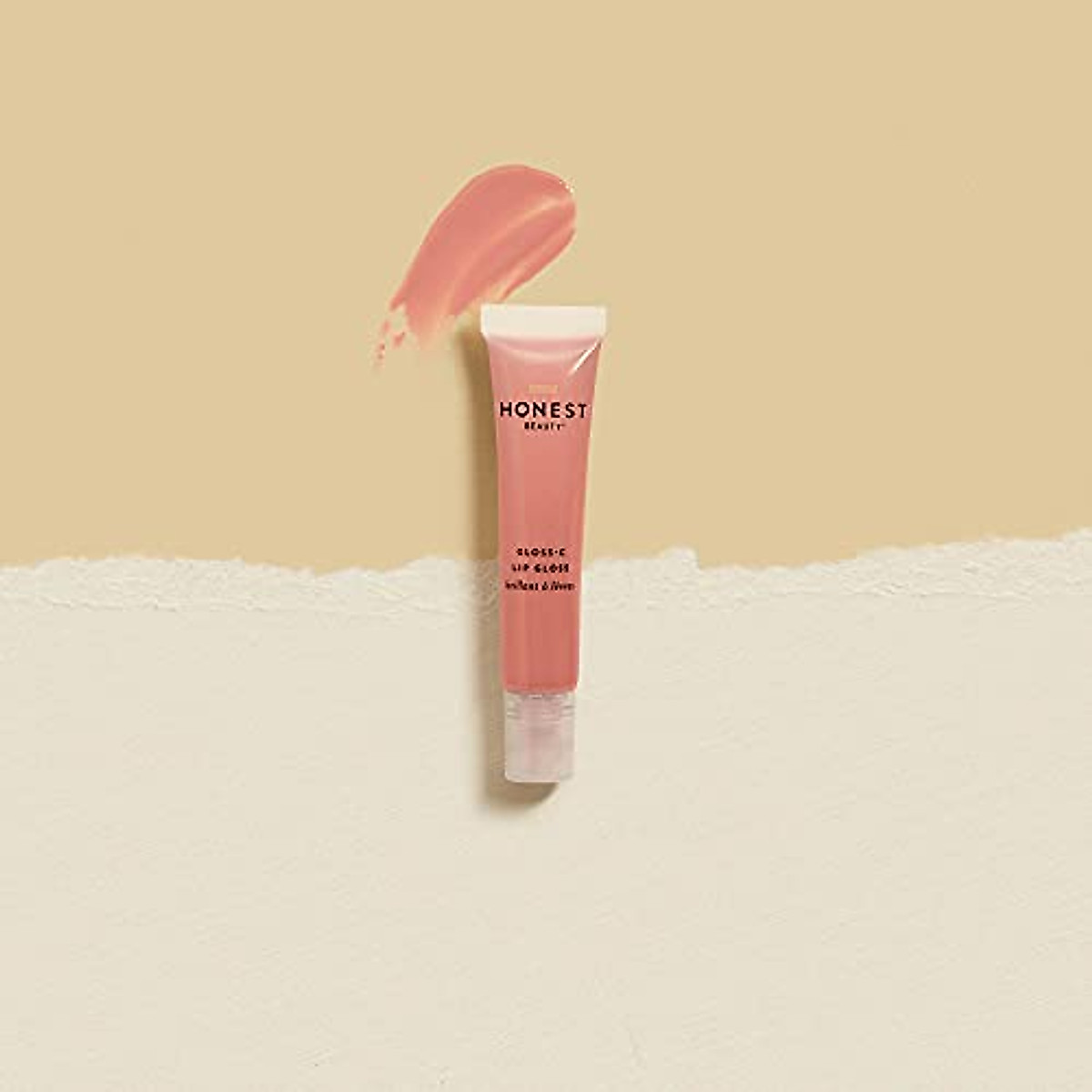 Honest Beauty Gloss-C Lip Gloss, Rose Opal with Coconut Oil + Jojoba Seed Oil| EWG Certified + Dermatologist Tested & Vegan + Cruelty free | 0.33 fl. Oz