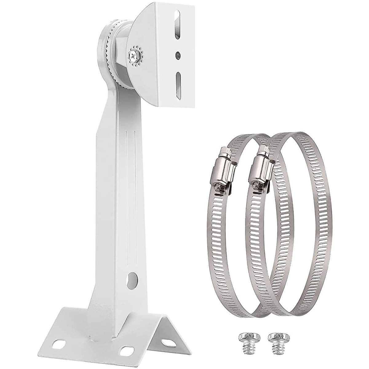 wsdcam CCTV Security Camera Universal Mounting Bracket for Corner Wall & Utility Pole, 90° Rotation Adjustable Indoor Outdoor Monitor Camera Mount with 2 Loops for Dome Camera/IP Camera/CCTV Camera