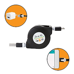 BoxWave Cable Compatible with Netgear 4G LTE Mobile Hotspot (AC797) (Cable miniSync, Retractable, Portable Sync Cable for Netgear 4G LTE Mobile Hotspot (AC797)