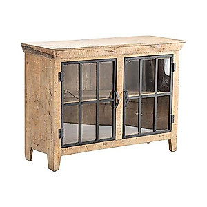 Crestview Collection Bengal Manor Mango Wood and Metal 2 Door Cabinet Brown Wood