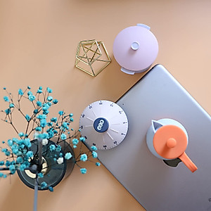 Dooesio Kitchen Timer Pressure Cooker Pot Kettle Teacup 60-Minute Wind Up Dial Rotating Countdown Reminder, No Batteries Loud Ring, Cute Time Management for Cooking (Kettle)