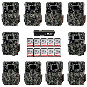 (10) Browning Strike Force Pro X 1080 Trail Game Camera Bundle Includes 32GB Memory Card and J-TECH Card Reader (24MP) | BTC5PX1080