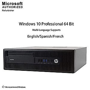 HP ProDesk 600 G2 Small Form Factor PC, Intel Core Quad i5 6500 up to 3.6 GHz, 16GB DDR4, 1TB SSD, WiFi, BT 4.0, VGA, DP, Win 10 Pro 64-Multi-Language Support English/Spanish/French(Renewed)