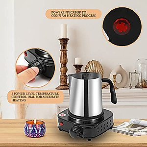 SAEUYVB Candle Making Kit,Candle Making Kit for Adults,Candle Making Supplies,Including Candle Melting Pot Candle Kit - DIY Starter Full Set Soy Candle Making Kit - Perfect Decoration for Family Life