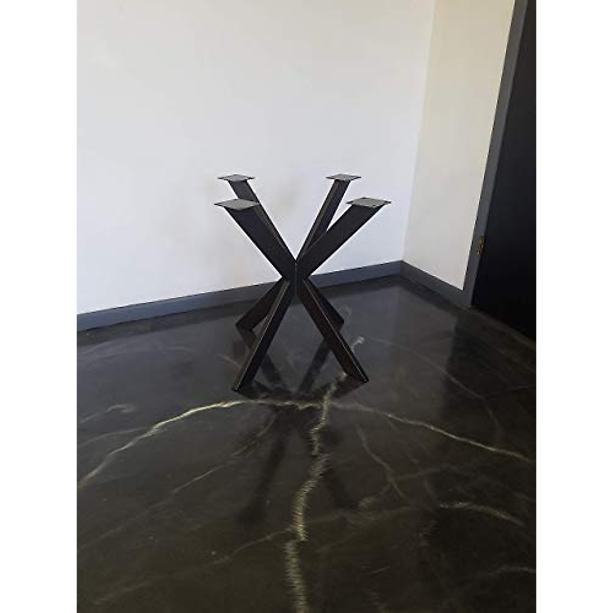 Metal Table base, Cross-X Style - Any Size and Color