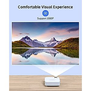 WiFi Projector, Mini Phone Projector [2022 New], 176 '' Display 55000 Hours LED Lamp, Video Wireless Projector Compatible with TV Stick / Smartphone / PC / PS4 / USB / TF/ HDMI/ VGA/ AV