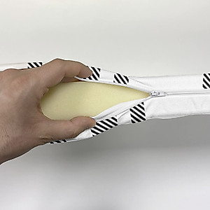 Ambesonne Plaid Bench Cushion for Kitchen & Bedroom Tartan Pattern Graphic Grid Art Design with Traditional Influences Standard Size Foam Pad and Decorative Fabric Cover 45" x 15" x 2" Charcoal White