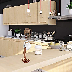 Jetec Floating Coffee Cup Sculpture Decoration Spilling Coffee Cup Sculpture Plastic Pouring Coffee Mugs Pouring Splash Coffee Cup Kitchen Decor for Family Friend Coffee Lover (Brown)