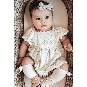 DRESHOW BQUBO Baby Knee High Sock Toddler Girl Dress Socks Baby Knit Stocking Cotton Infant Girls Socks