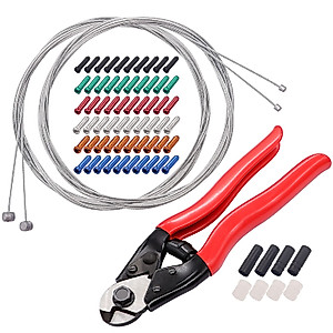 weideer 73Pcs Bike Cable Cutter with Brake Cable Shifter Cable End Caps O-Rings Stainless Steel Wire Cutter Set for Mountain Bike Road Bike