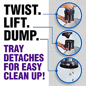 Bell+Howell Monster Trapper 1923 Vacuum-Based Trap for Bugs and Insects, No Zapping Noise, Whisper-Quiet, 100% Chemical-Free, Pest Killer As Seen On TV, 8.5" x 7.5"