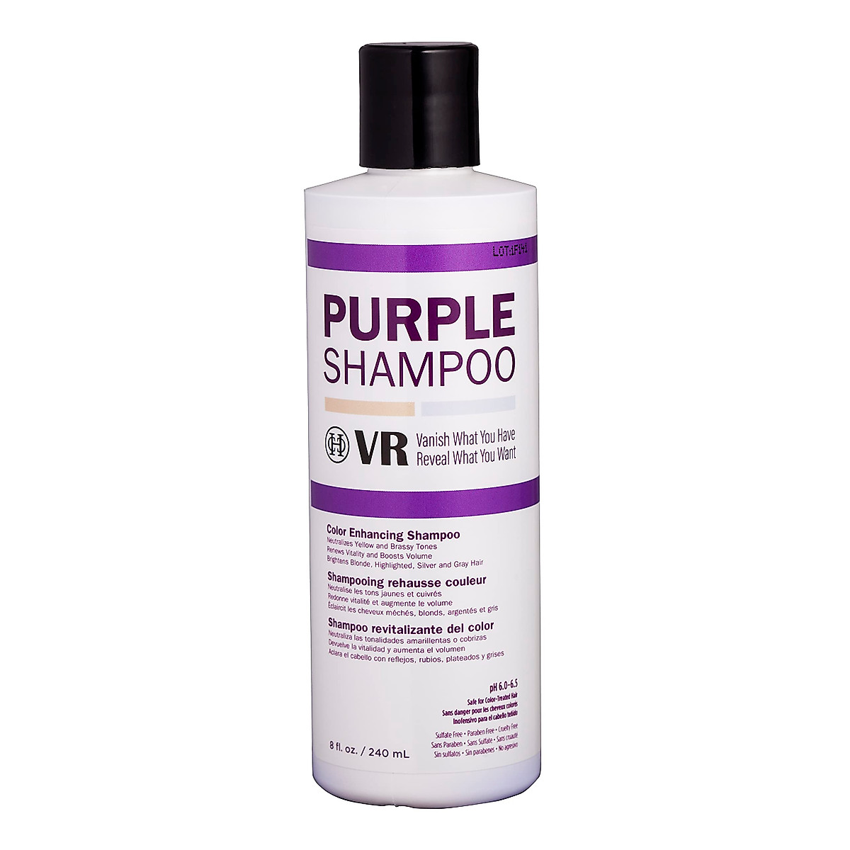 COCO-HONEY Purple Shampoo for Blonde Lightening Color Treated Hair Silver and Gray Highlighted Hair/Paraben Free/Cruelty Free/Sulfate Free/Safe for Color-Treated Hair 8 oz