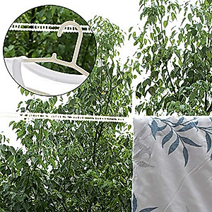 Foshine 2 Pack Clotheslines 1.64ft Length Camping Clothesline Clothes White Purple Drying Rope Portable Windproof Travel 5m Clothesline for Indoor Outdoor Laundry Perfect Windproof Clothes Line