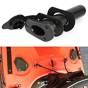 Anndason 2 Pcs Kayak Deck Plastic Flush Mount Fishing Boat Rod Holders and Cap Cover, Fishing Tackle Accessory Tool