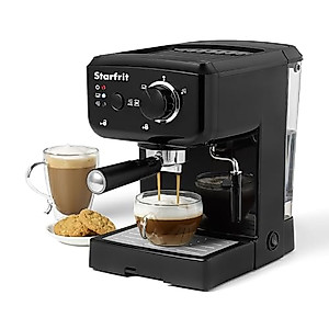Starfrit 024005-001-0000 Cappuccino Espresso Machine, Standard, Black