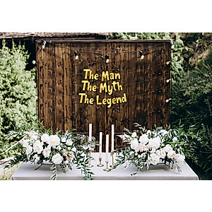 The Man The Myth The Legend Gold Glitter Banner – Men’s Birthday, Bachelor Party, Retirement Party Supplies, Gifts and Decorations