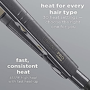 INFINITIPRO BY CONAIR Tourmaline Ceramic Flat Iron, 1-inch