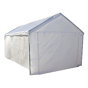 Caravan Canopy Domain 10 x 20 Foot Durable Portable Garage Carport Canopy Car Tent Sidewalls with Dual Zippers & Roll Up Door, Black (Sidewalls Only)