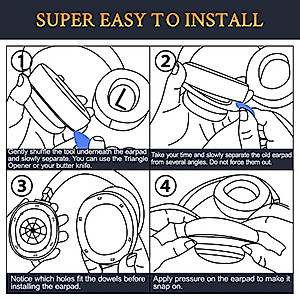 SOULWIT Earpads Replacement for JBL Everest Elite 750 (750NC Model: V750NXT) Headphones, Ear Pads Cushions with High-Density Noise Isolation Foam, Softer Protein Leather - Black