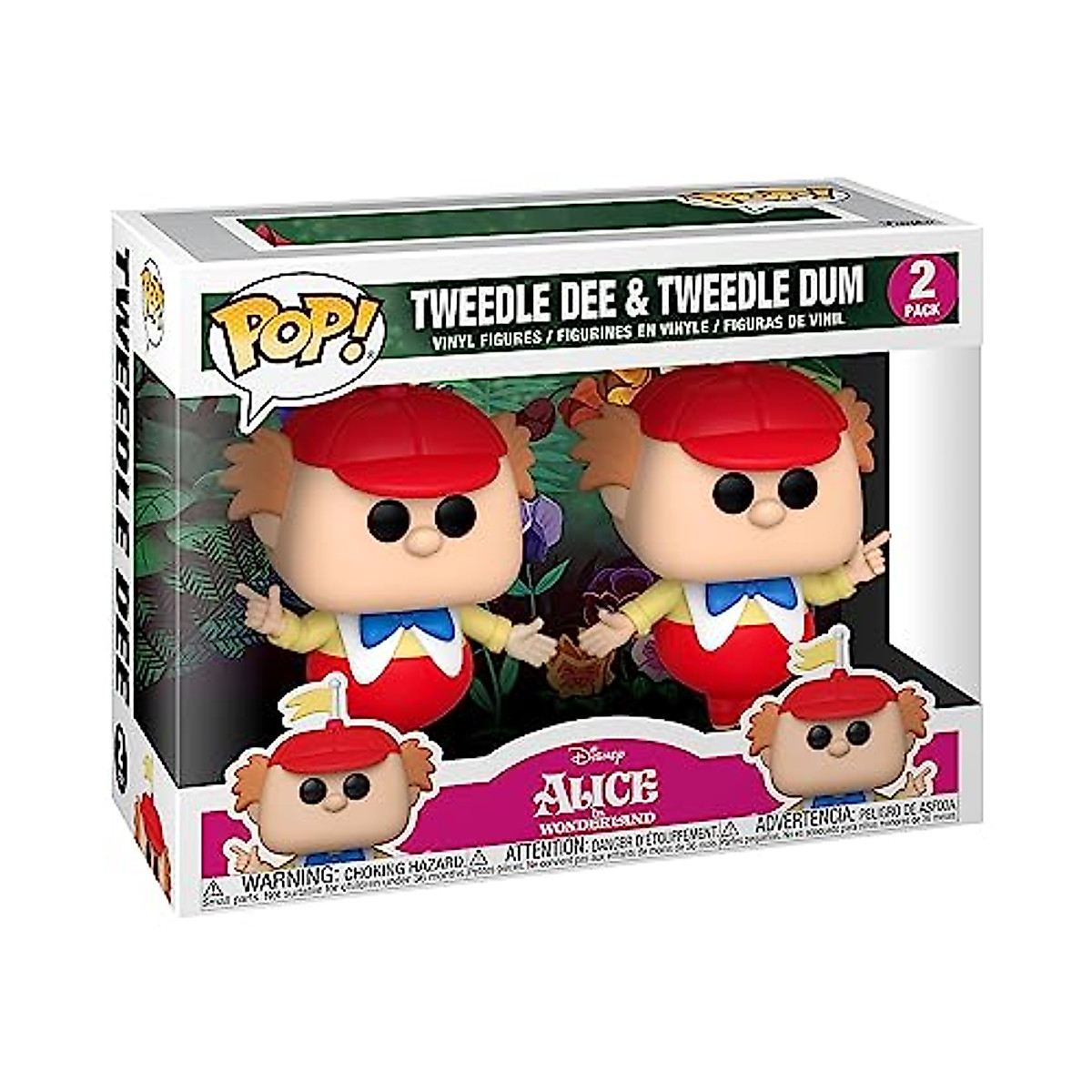 Funko POP Disney: Alice in Wonderland 70th - 2PK Tweedle Dee & Dum,Multicolor