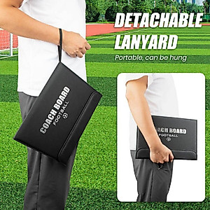 Soccer Coaching Board Soccer Coaches Clipboard Tactical Magnetic Board Kit with Dry Erase, Marker Pen and Zipper Bag (Football Board) (Soccer Coaching Board)