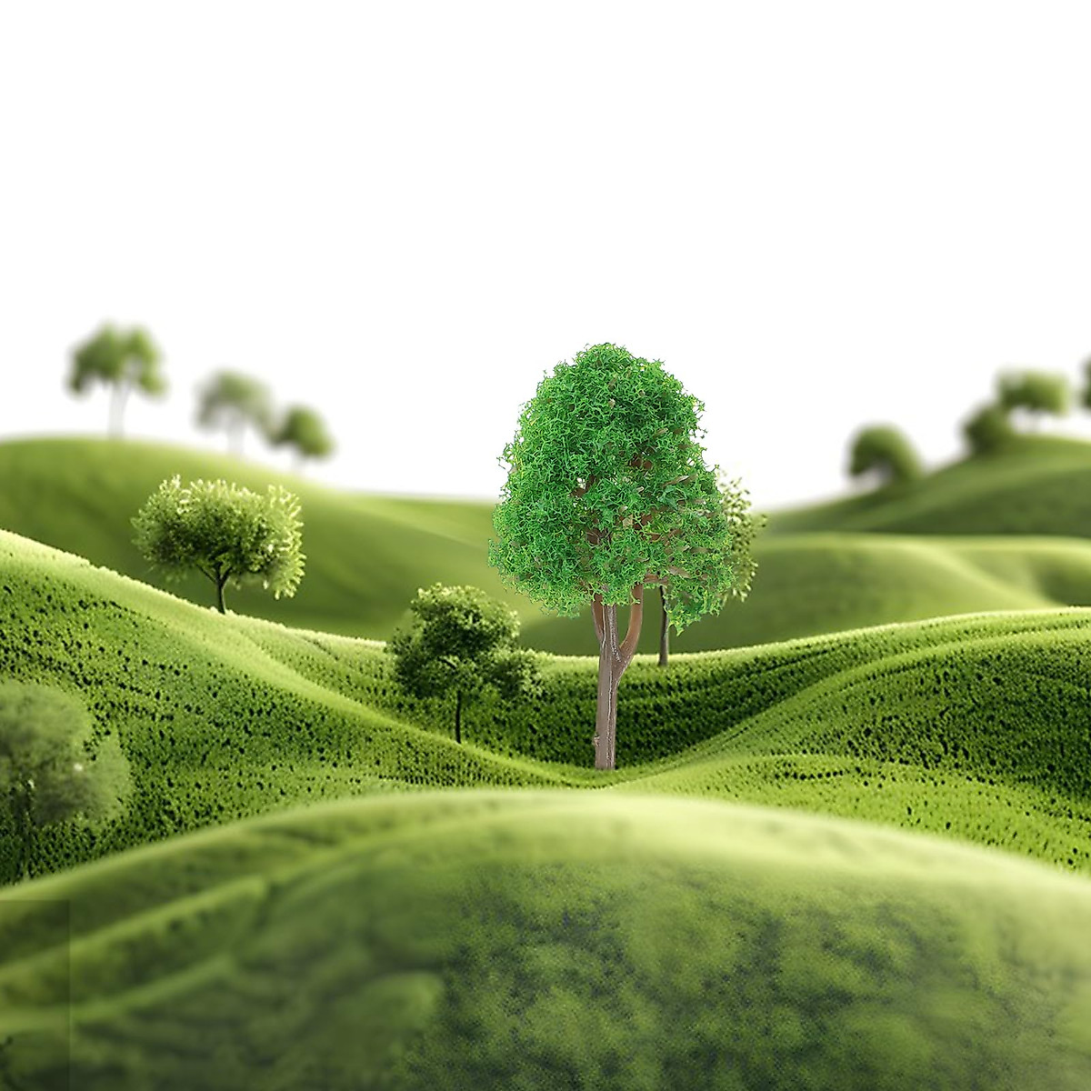 NUOLUX 20pcs Model Trees Landscape 1:150 7.5cm Model Train Scenery Landscape N Scale