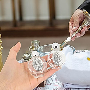 Refillable Water Bottles Holy Water Bottle: 2pcs Clear Glass Water Bottle Small Glass Holy Water Bottle Catholic Home Blessing Housewarming Gift Christian Easter Party Favor