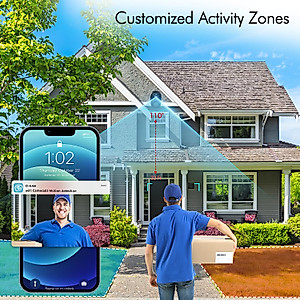 Menggood Wireless Security Camera 2 Pack, 2K HD Cameras for Home Security with Color Night Vision, 2-Way Audio, AI Motion Detection, Siren Alarm Security Camera Work with Alexa-Black