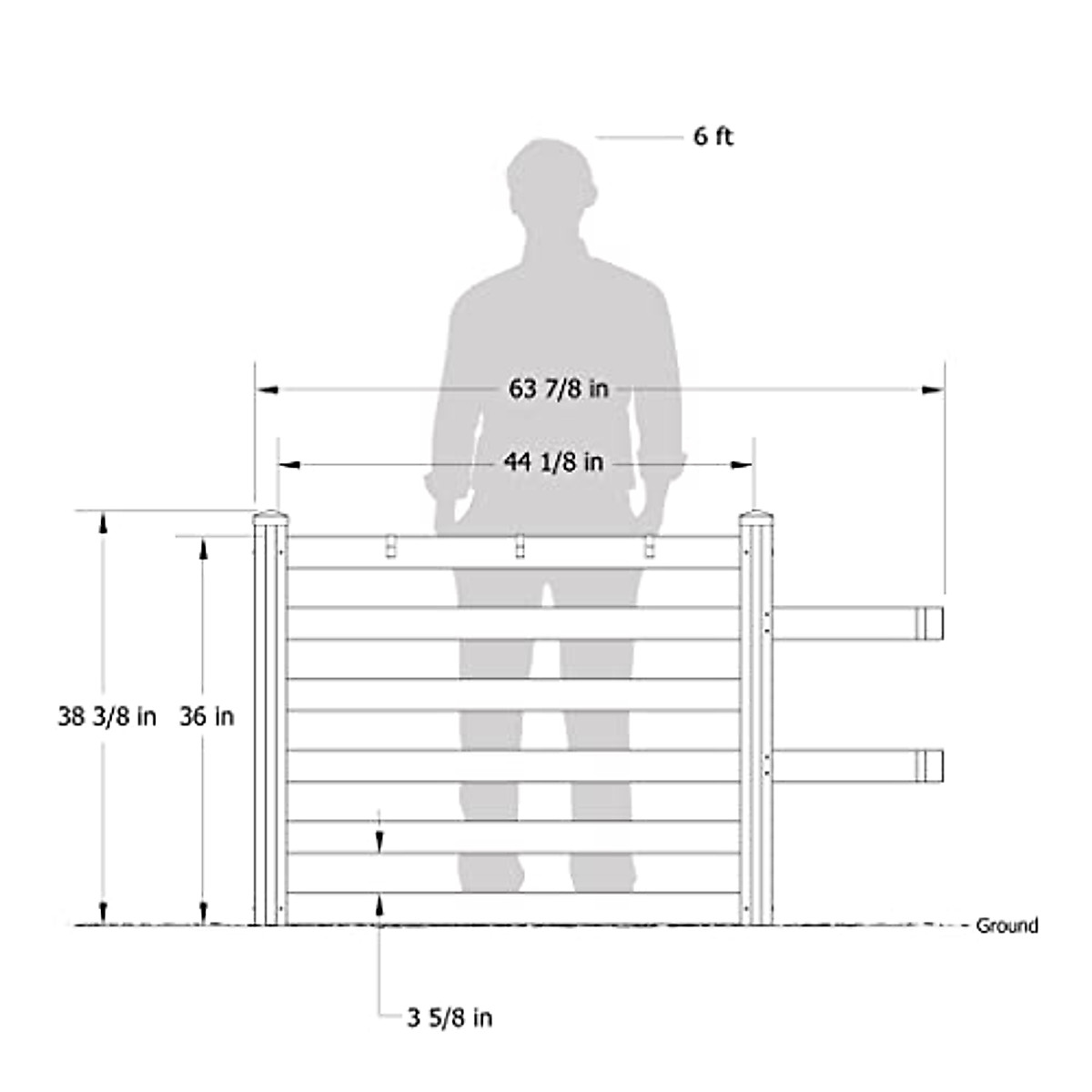 Zippity Outdoor Products ZP19061 36" W x 64" L x 38" H Zippity Poolside Deckbox Storage Organizer