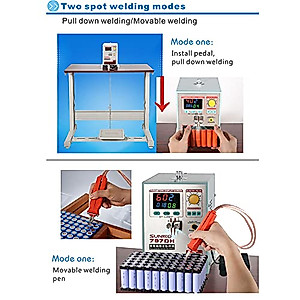 797DH Battery Spot Welder Welding Machine for Lithium Batteries,Pulse Spot Welder 0.35mm Battery Spot Welder with Soldering Functio,110V-220V