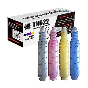 RIOMAN TN622 Toner Cartridge Compatible with Chip Replacement for Konica Minolta High Yield Compatible for Konica Minolta Bizhub Press C1085 C1100 C6085 C6100 Toner Printe Combo Pack