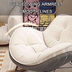 HARELA Patio Outdoor Rocking Chair, Indoor & Outdoor Backyard Furniture Rocking Chair, Padded Cushion Rocker Recliner Chair Outdoor for Front Porch, Living Room, Patio, Garden, Yard