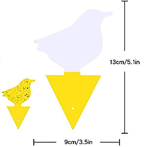 12 Pcs Fungus Gnat Killer, Sticky Fruit Fly Trap, Yellow Insect Bug Traps for Indoor/Outdoor Plants